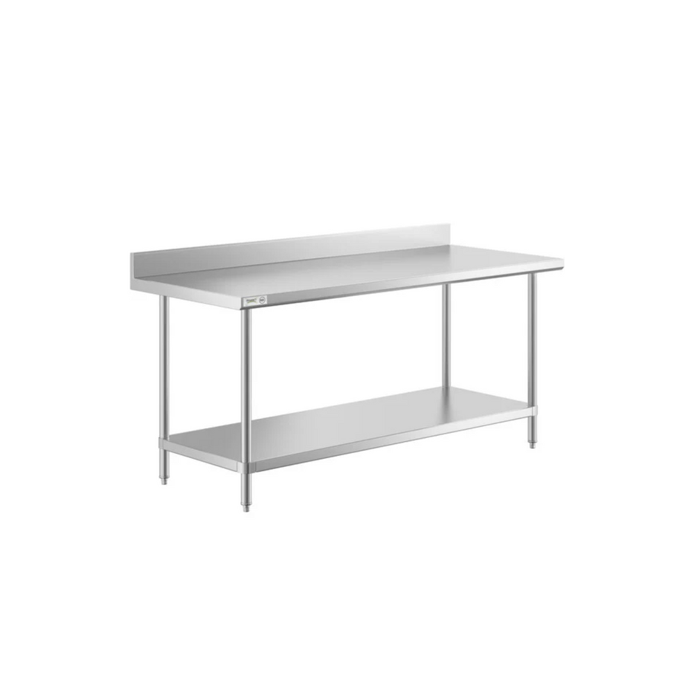 Stainless Steel Prep Table with BackSplash 6ft – Restaurant Equipment ...